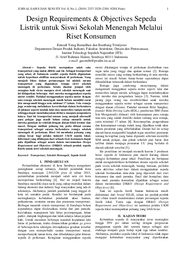 (DOC) Design Requirements & Objectives Sepeda Listrik untuk Siswi ...