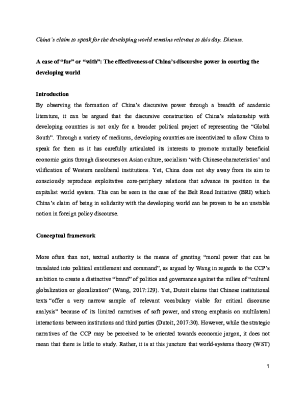 (PDF) A case of “for” or “with”: The effectiveness of China’s ...