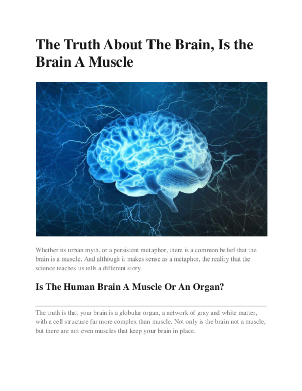 (PDF) Brain A Muscle