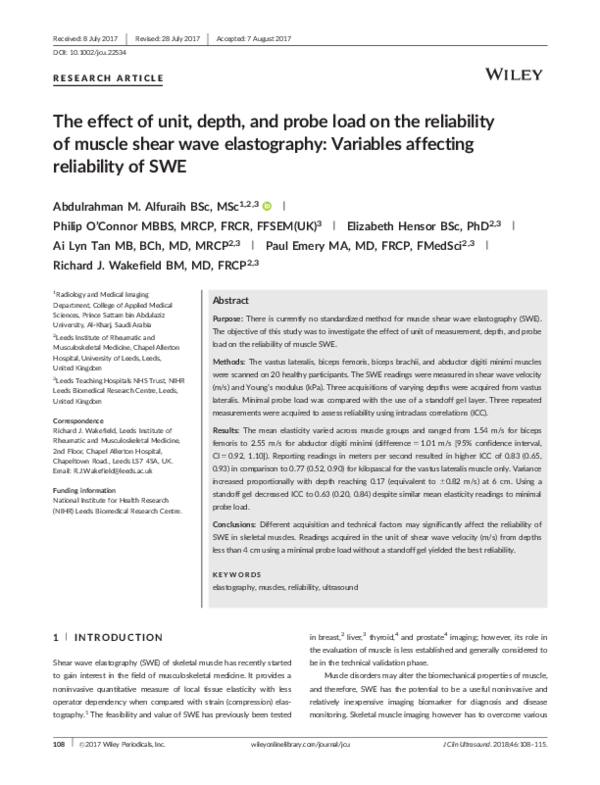(PDF) The effect of unit, depth, and probe load on the reliability of ...