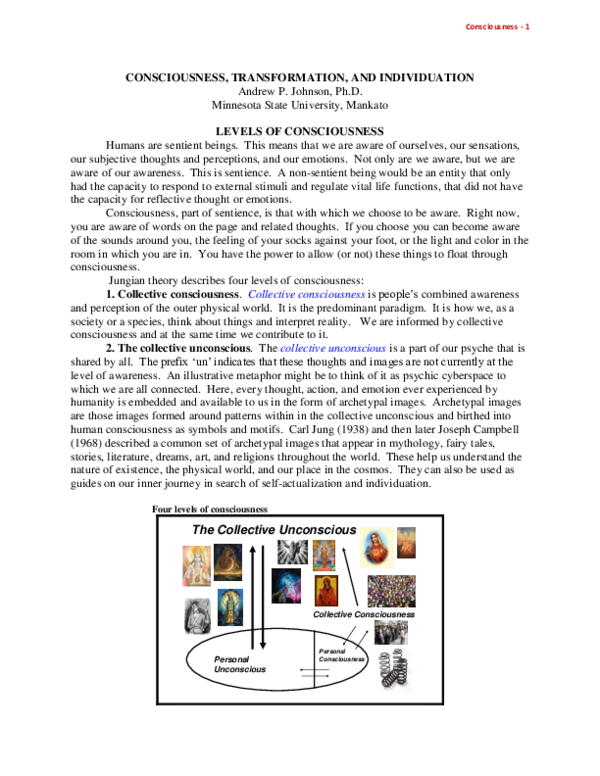 (PDF) CONSCIOUSNESS, TRANSFORMATION, AND INDIVIDUATION