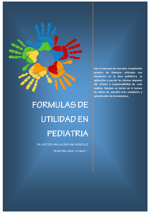 (PDF) FORMULAS DE UTILIDAD EN PEDIATRIA