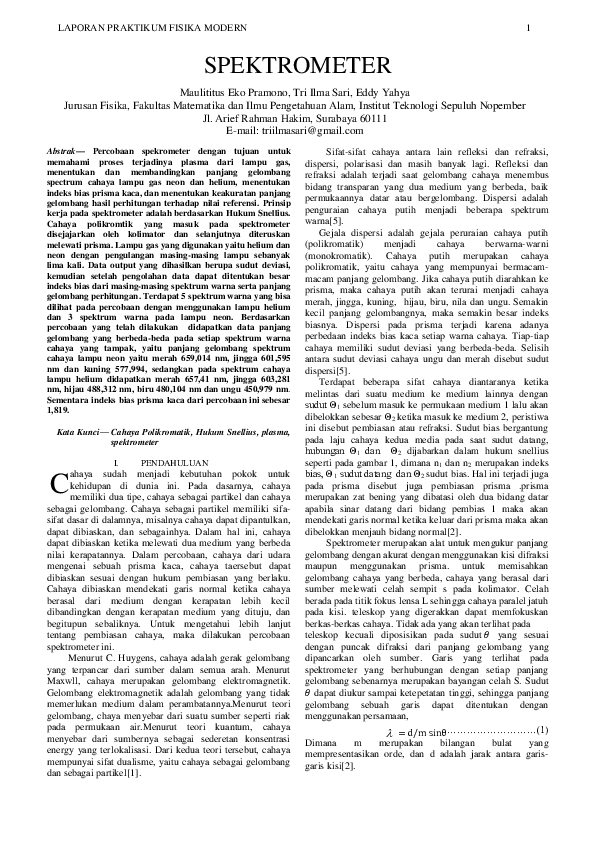 (PDF) Laporan Praktikum Spektrometer.pdf