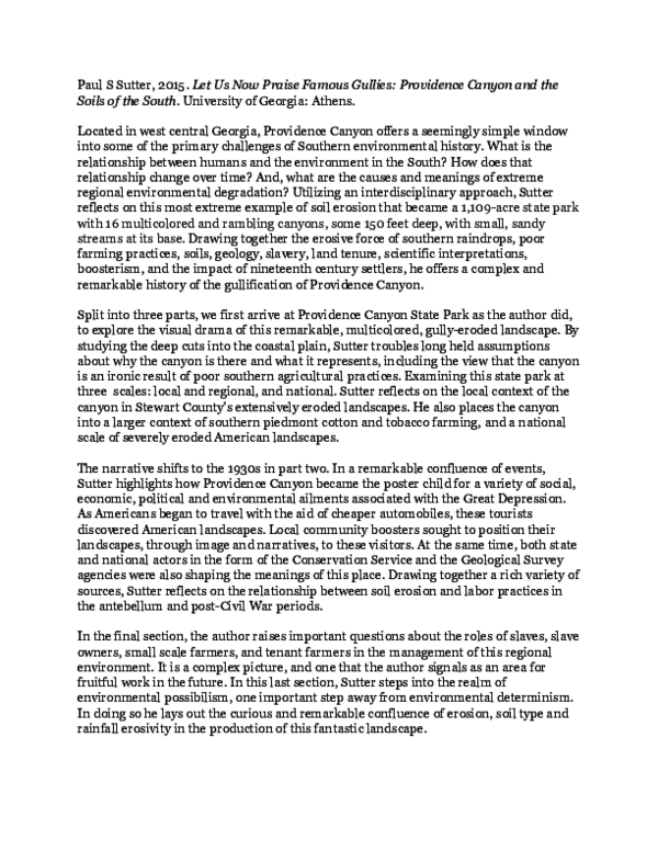 (PDF) "Let Us Now Praise Famous Gullies" by Paul Sutter.