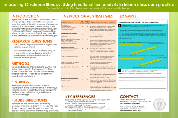 (PDF) Impacting L2 science literacy: Using functional text analysis to ...