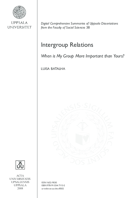 (PDF) Intergroup Relations