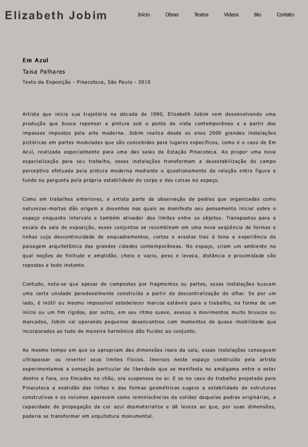 (PDF) Elizabeth Jobim - Em azul