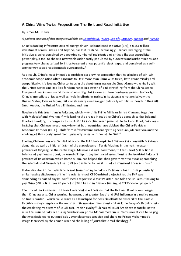 (DOC) A China Wins Twice Proposition_The Belt and Road Initiative_DOC.docx