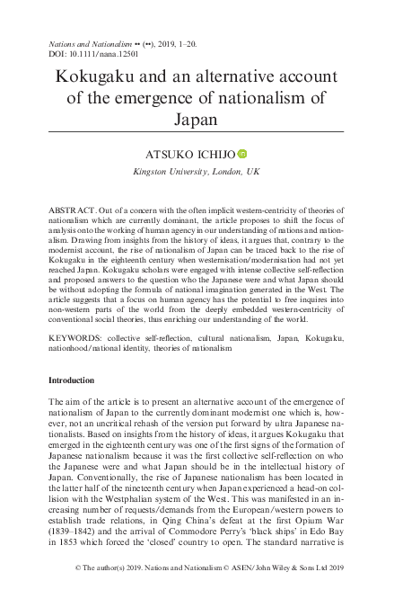 (PDF) Kokugaku and an alternative account of the emergence of ...