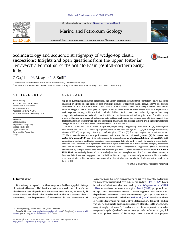 (PDF) Sedimentology and sequence stratigraphy of wedge-top clastic ...