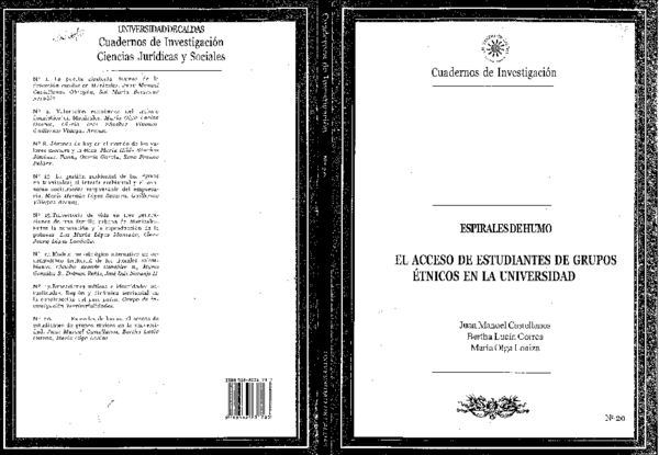 (PDF) ESPIRALES DE HUMO. El acceso de estudiantes de grupos étnico en ...