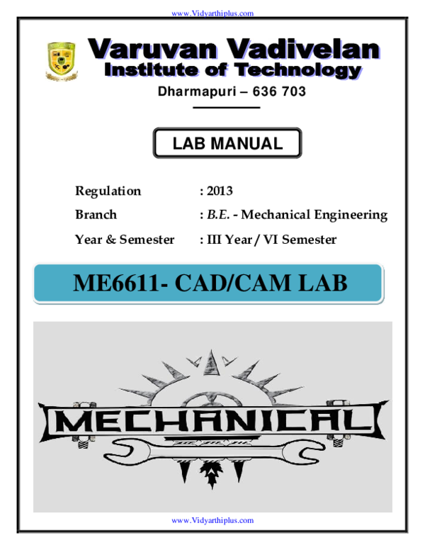 (PDF) CAD CAM LAB