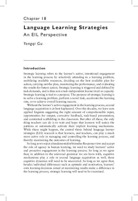 (PDF) Language learning strategies: An EIL perspective