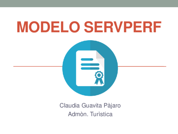 (PPT) Modelo ServPerf