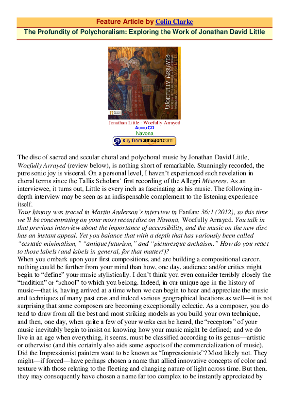 (PDF) 'The Profundity of Polychoralism: Exploring the work of Jonathan ...