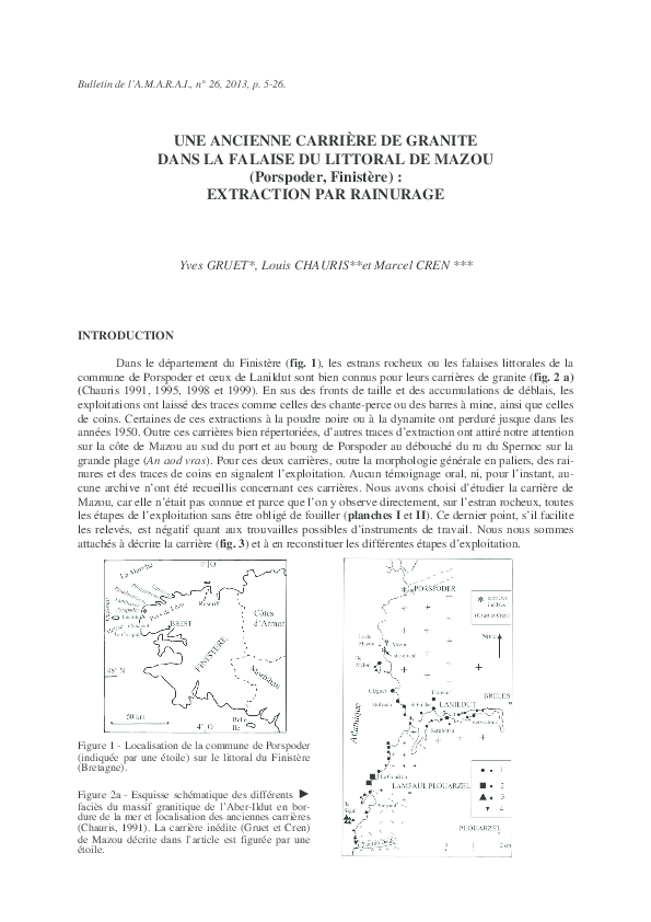 (PDF) Une ancienne carrière de granite dans la falaise du littoral de ...