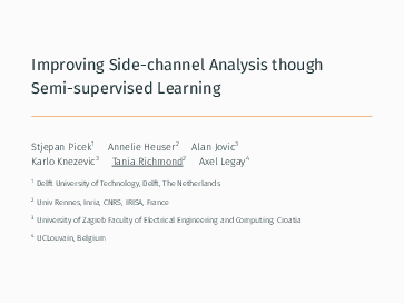 (PDF) Improving Side-channel Analysis through Semi-supervised Learning