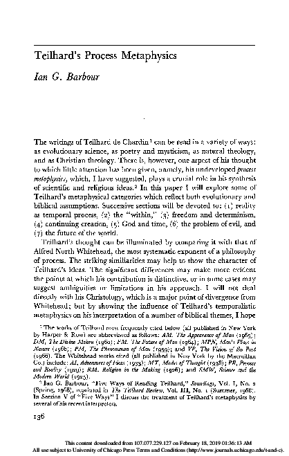 (PDF) Ian Barbour on Teilhard and Process Theology.pdf