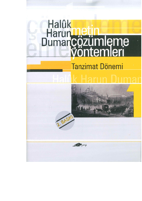 (PDF) Metin Çözümleme Yöntemleri-Tanzimat Dönemi / Text Analysis ...