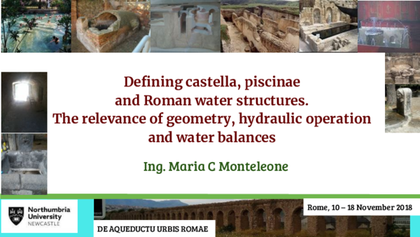 (PDF) Defining castella, piscinae and Roman water structures: the ...