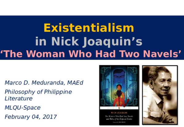 Ppt Existentialism In Nick Joaquin Pptx