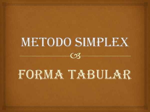 (PPT) Simplex tabular