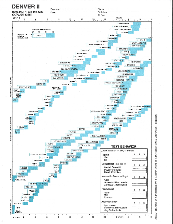 (PDF) Denver II Test Form