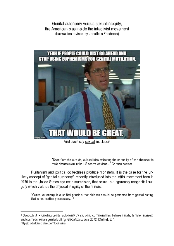 (DOC) Genital autonomy versus sexual integrity, the American bias in ...