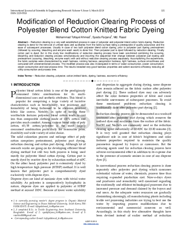 (PDF) Modification of Reduction Clearing Process of Poly (1)
