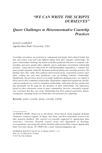 (PDF) "We Can Write the Scripts Ourselves": Queer Challenges to ...