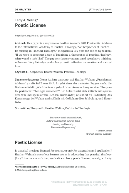 (PDF) Poetic License