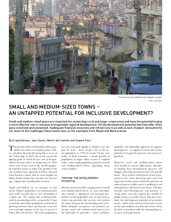 (PDF) Hatcher et al. (2018) Small and Medium-Sized Towns: An untapped ...