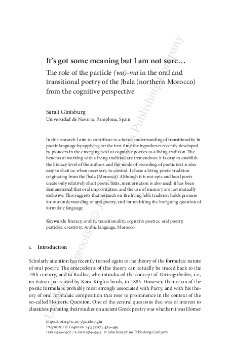 (PDF) It’s got some meaning but I am not sure... The role of the ...