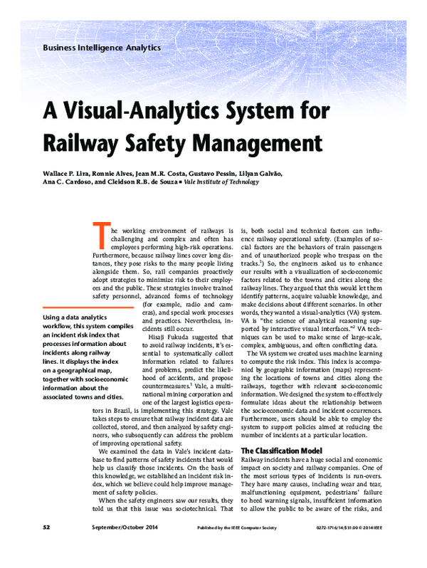 (PDF) Visual Analytics for Railway Safety Management