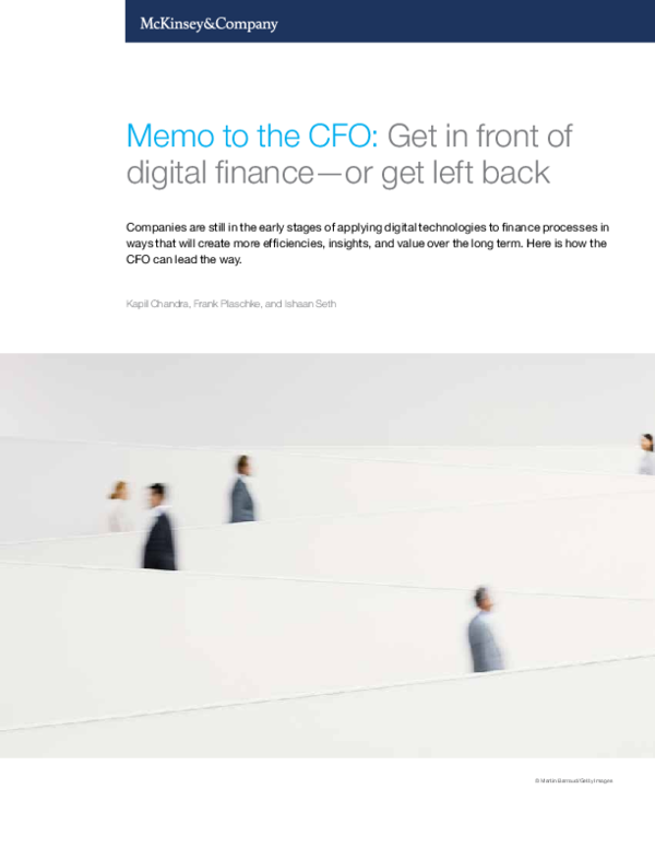 (PDF) Memo to the CFO Get in front of digital finance