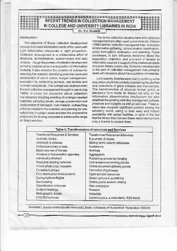 (PDF) The Recent Trends in Collection Management in College and ...
