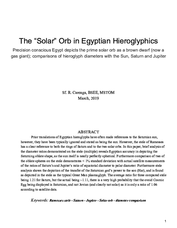 (PDF) The "Solar" Orb in Egypt