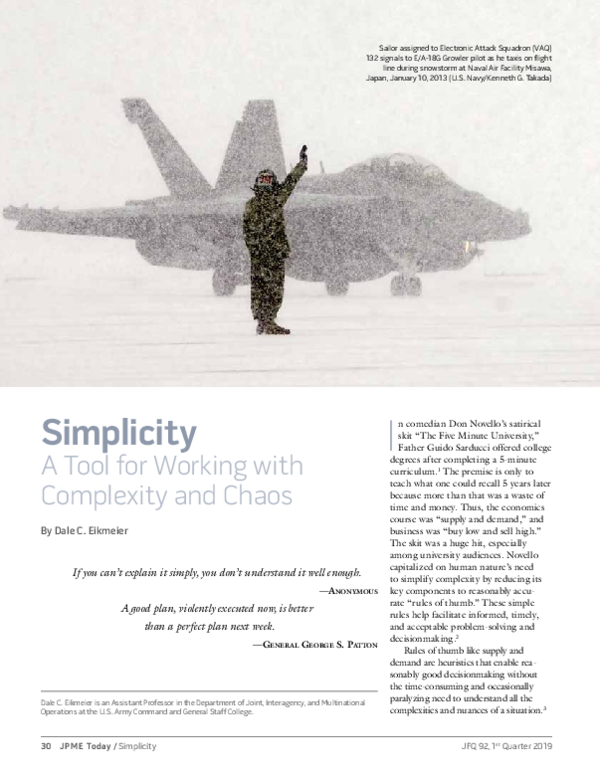 (PDF) Simplicity A Tool For Working With Complexity.pdf