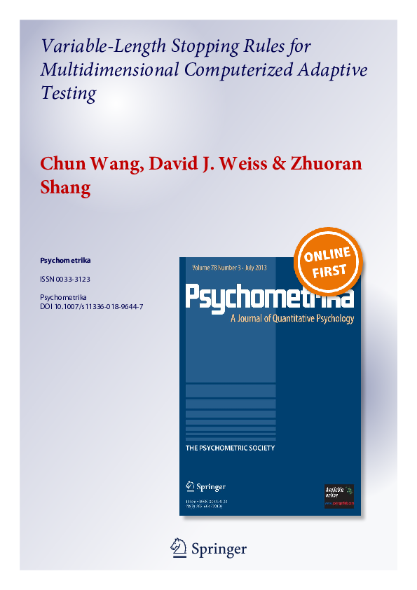 (PDF) Wang Weiss Shang 2018 Psychometrika | Chun Wang - Academia.edu