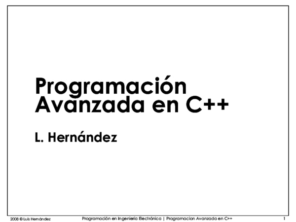 (PDF) Programacion avanzada en cpp