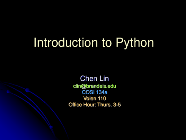 (PPT) Python tutorial