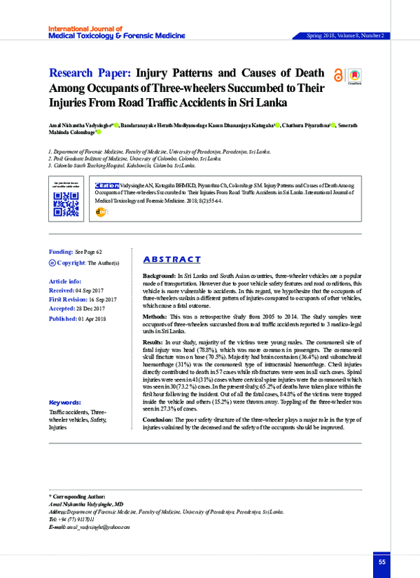 (PDF) aper: Injury Patterns and Causes of Death Among Occupants of ...