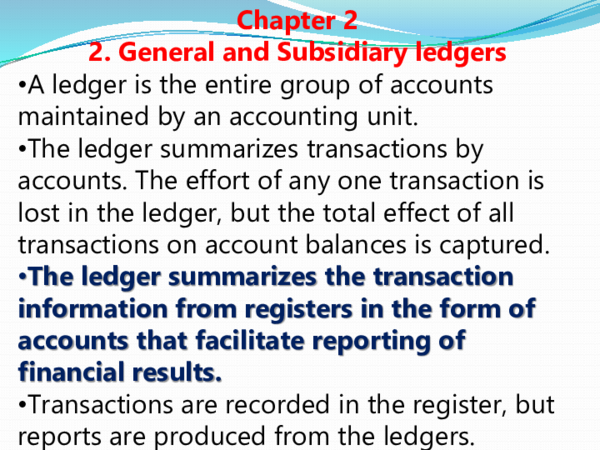 (PPT) General Ledger and subsidiary ledger in federal governmnets of ...