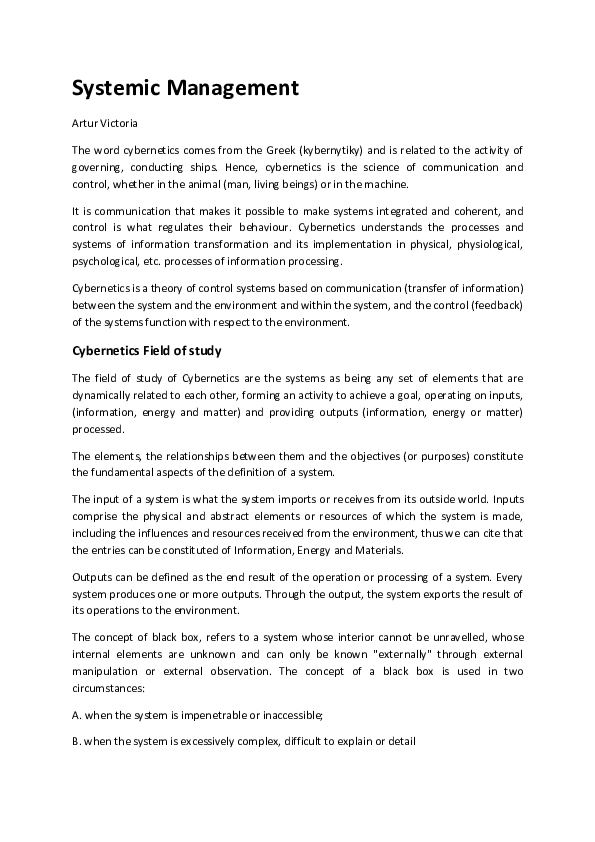 (PDF) Systemic Management