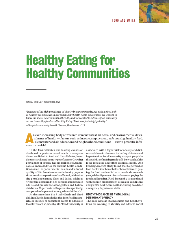 (PDF) Healthy Eating for Healthy Communities