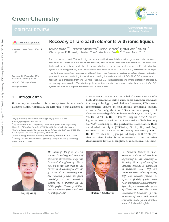 (PDF) Hydrometallurgical Recovery of Rare Earth Elements from NdFeB ...