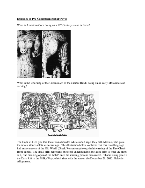 (DOC) Evidence of Pre-Columbian Contact in the Americas