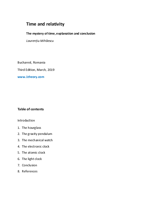 (PDF) Time and relativity