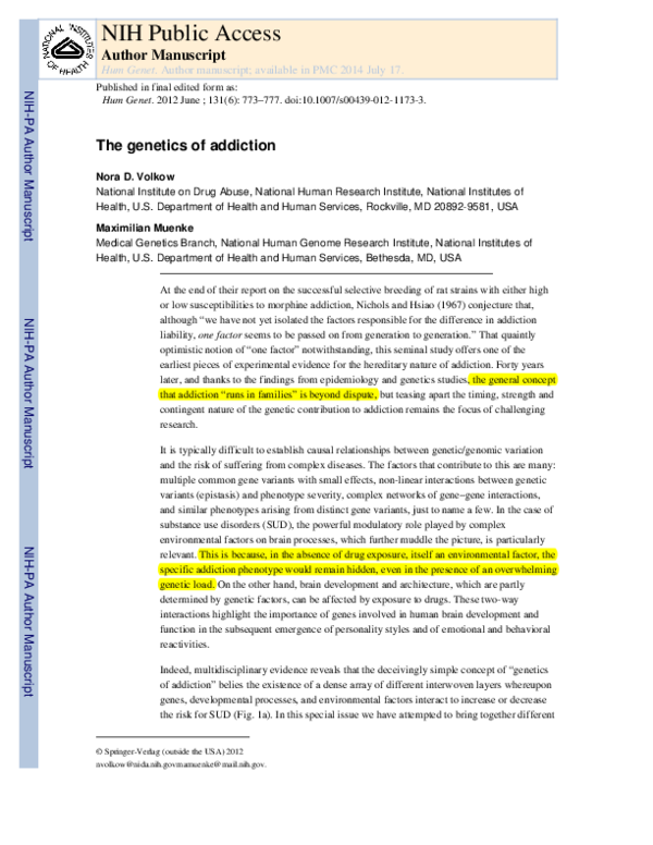 (PDF) The genetics of addiction.pdf