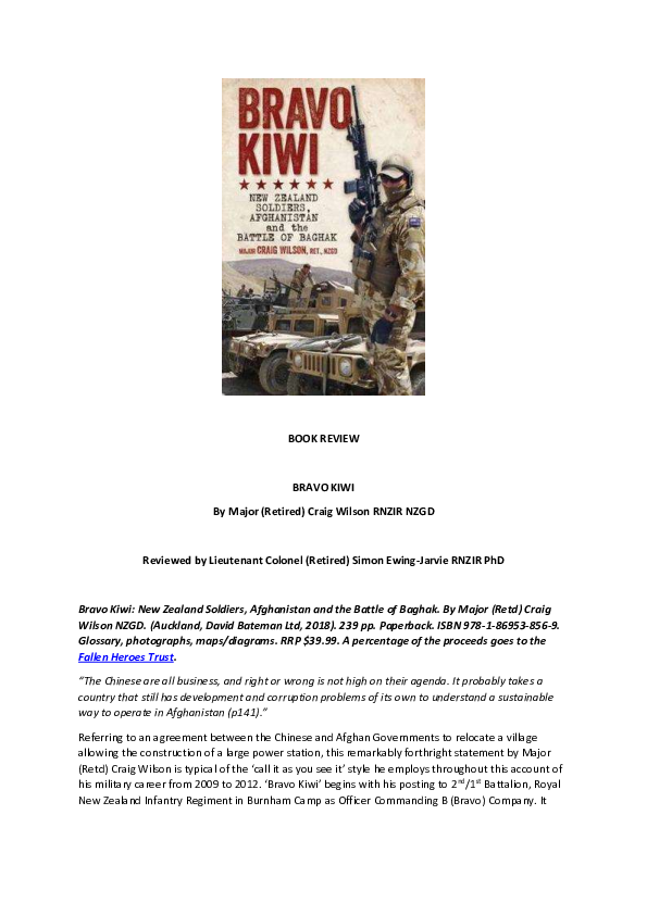 (PDF) BRAVO KIWI - A Book Review
